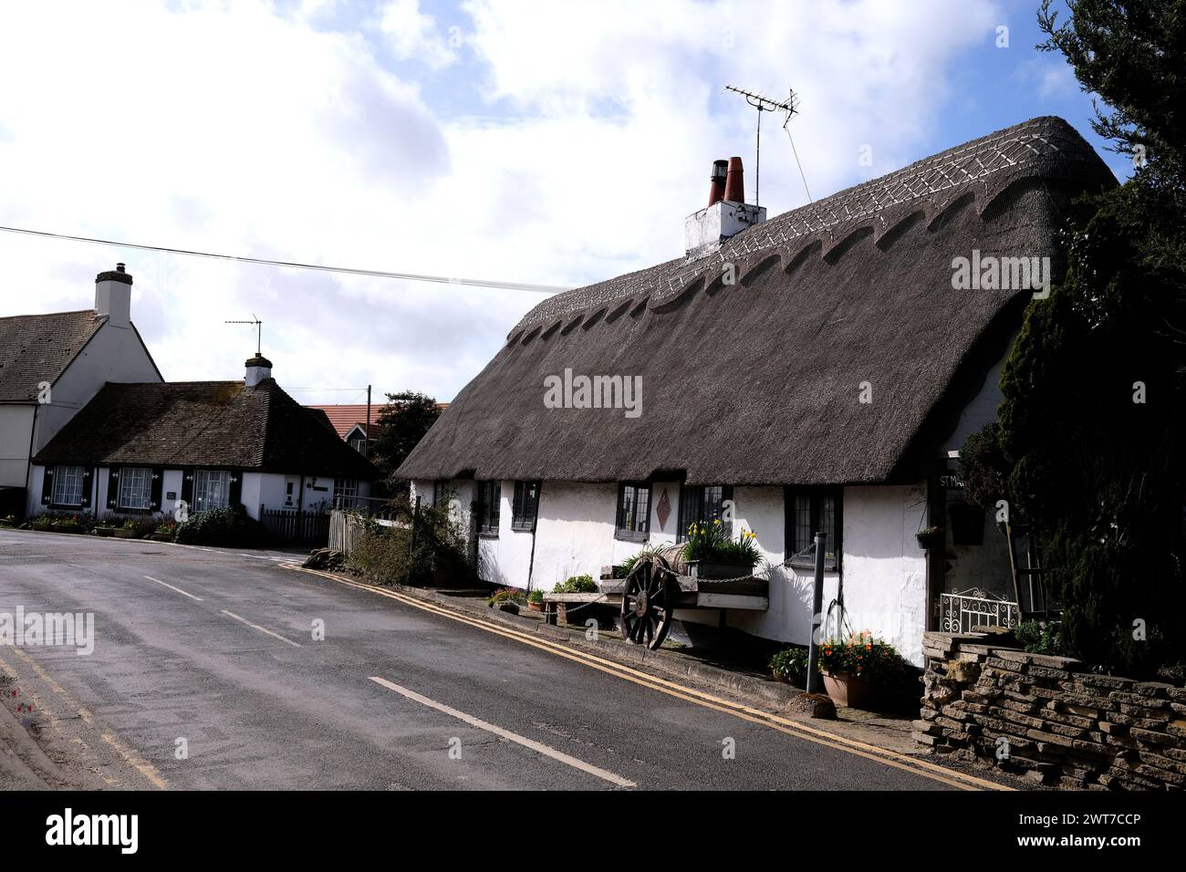 st marys cottage with a thatched roof is a historic building in ...