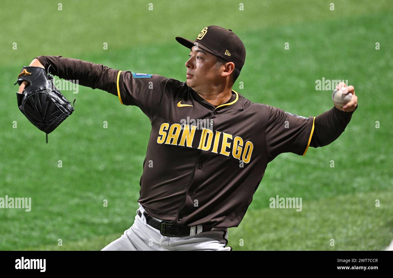 Yuki Matsui, MLB San Diego Padres's Japanese pitcher, practices in ...