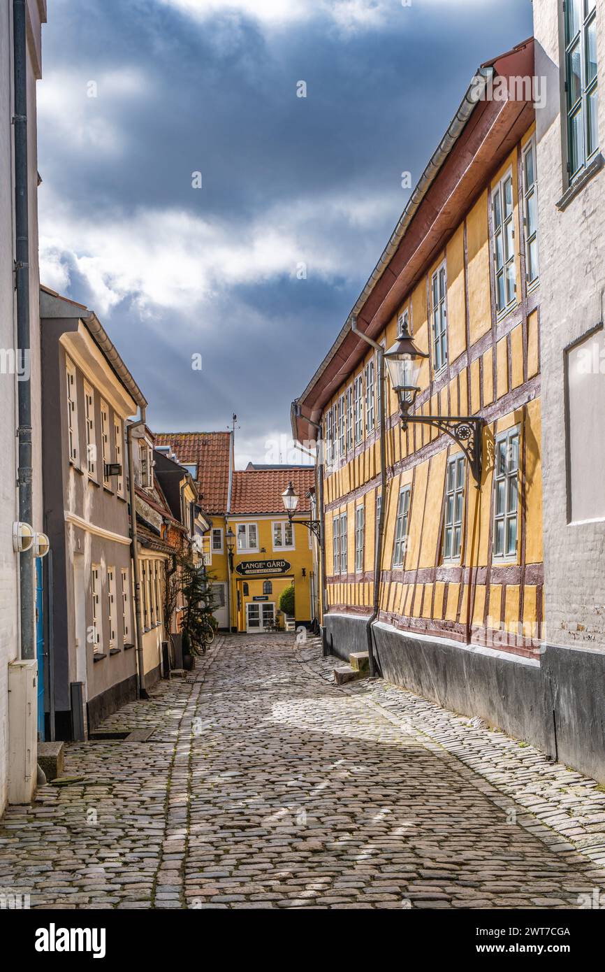Old cobbled streets in the center of Aalborg, Denmark Stock Photo - Alamy