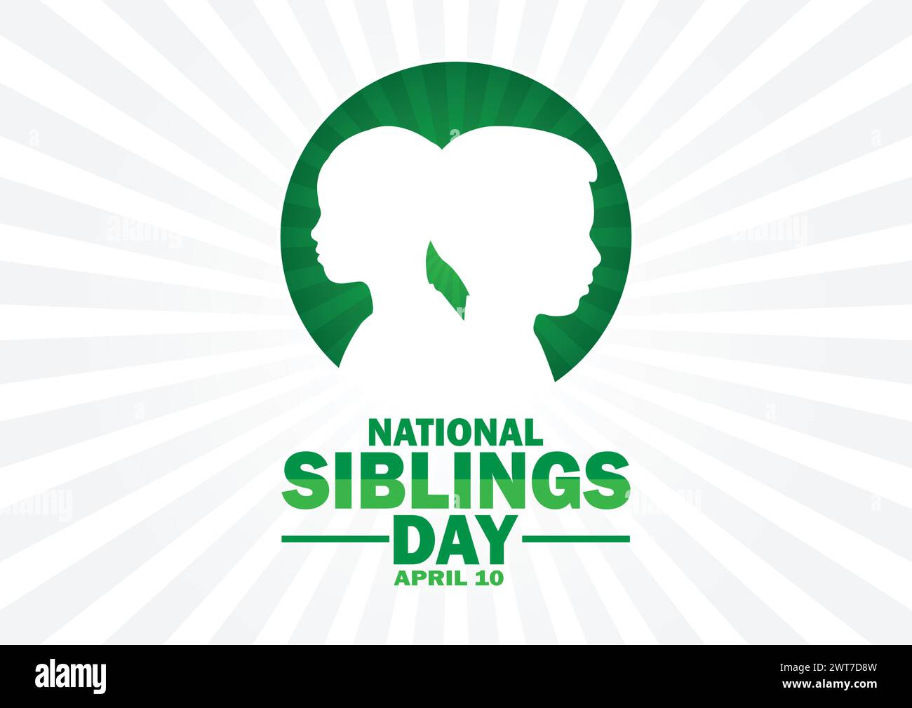 National Siblings Day. Holiday concept. Template for background, banner ...