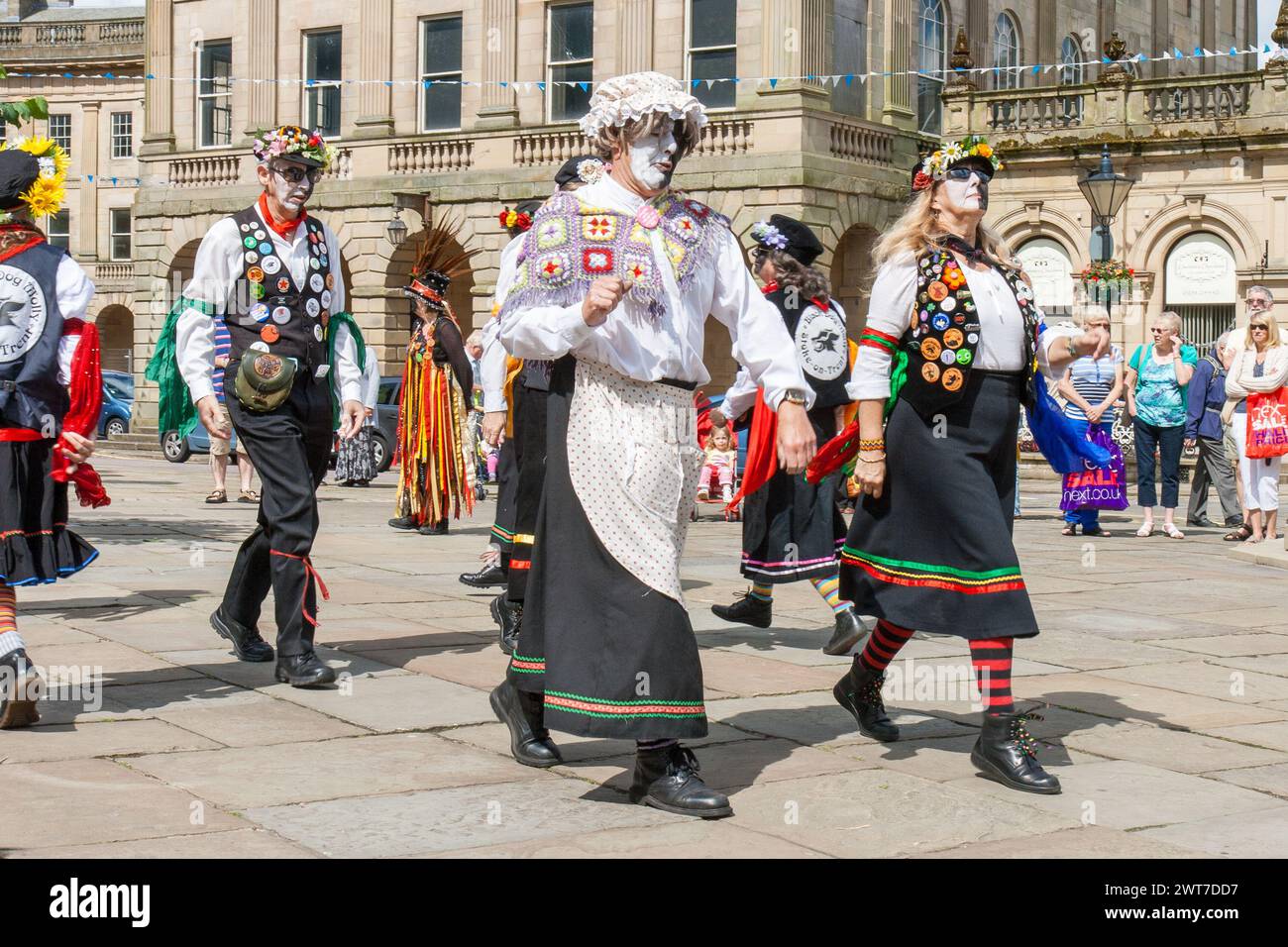 Black Dog Molly dancing at the Buxton day of dance Stock Photo - Alamy