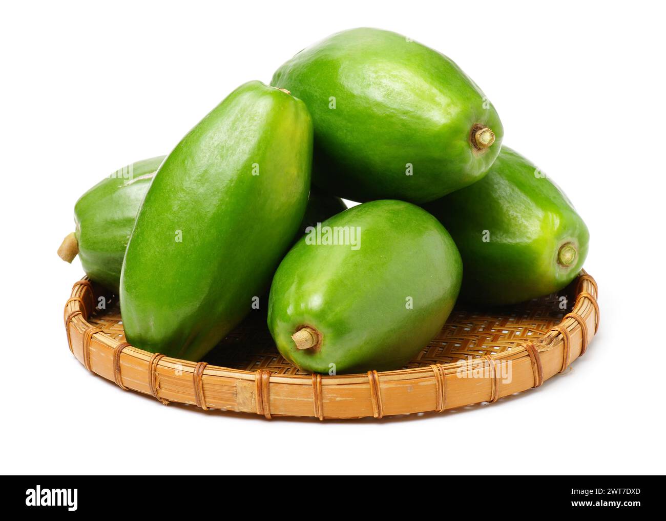 Papaya fruit isolated on a white background Stock Photo - Alamy