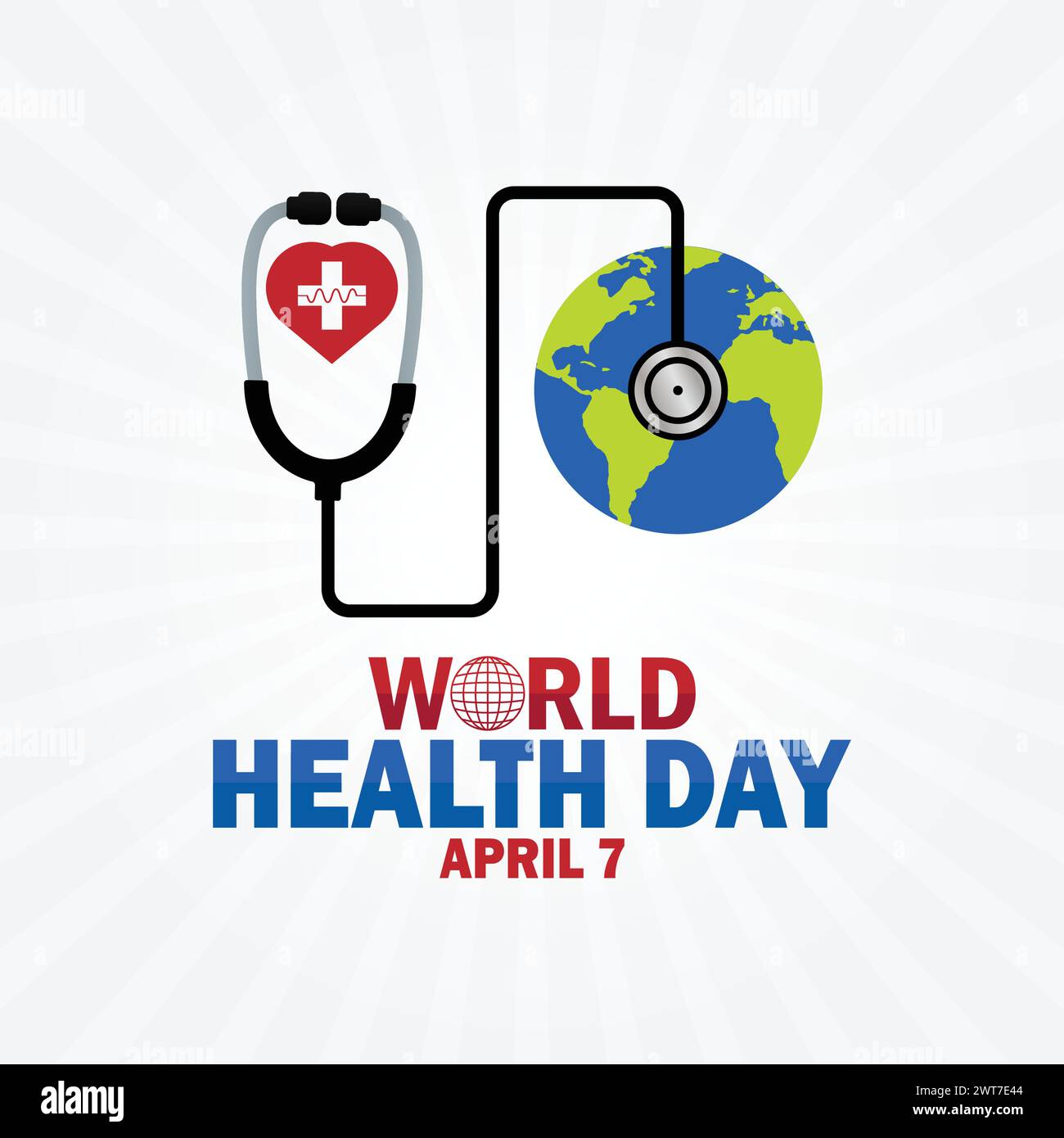 World Health Day wallpaper with shapes and typography. World Health Day ...