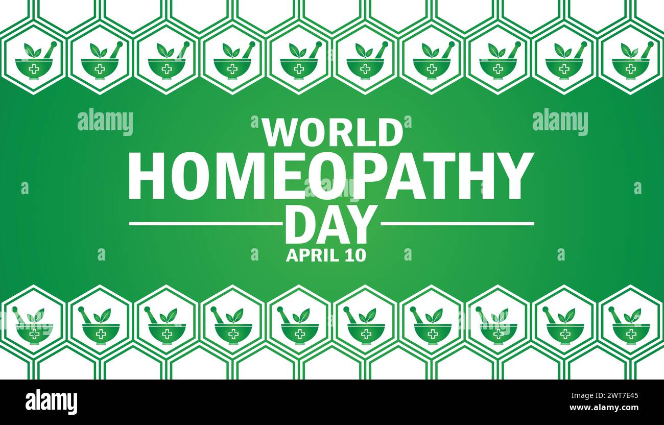 World Homeopathy Day wallpaper with shapes and typography. World ...