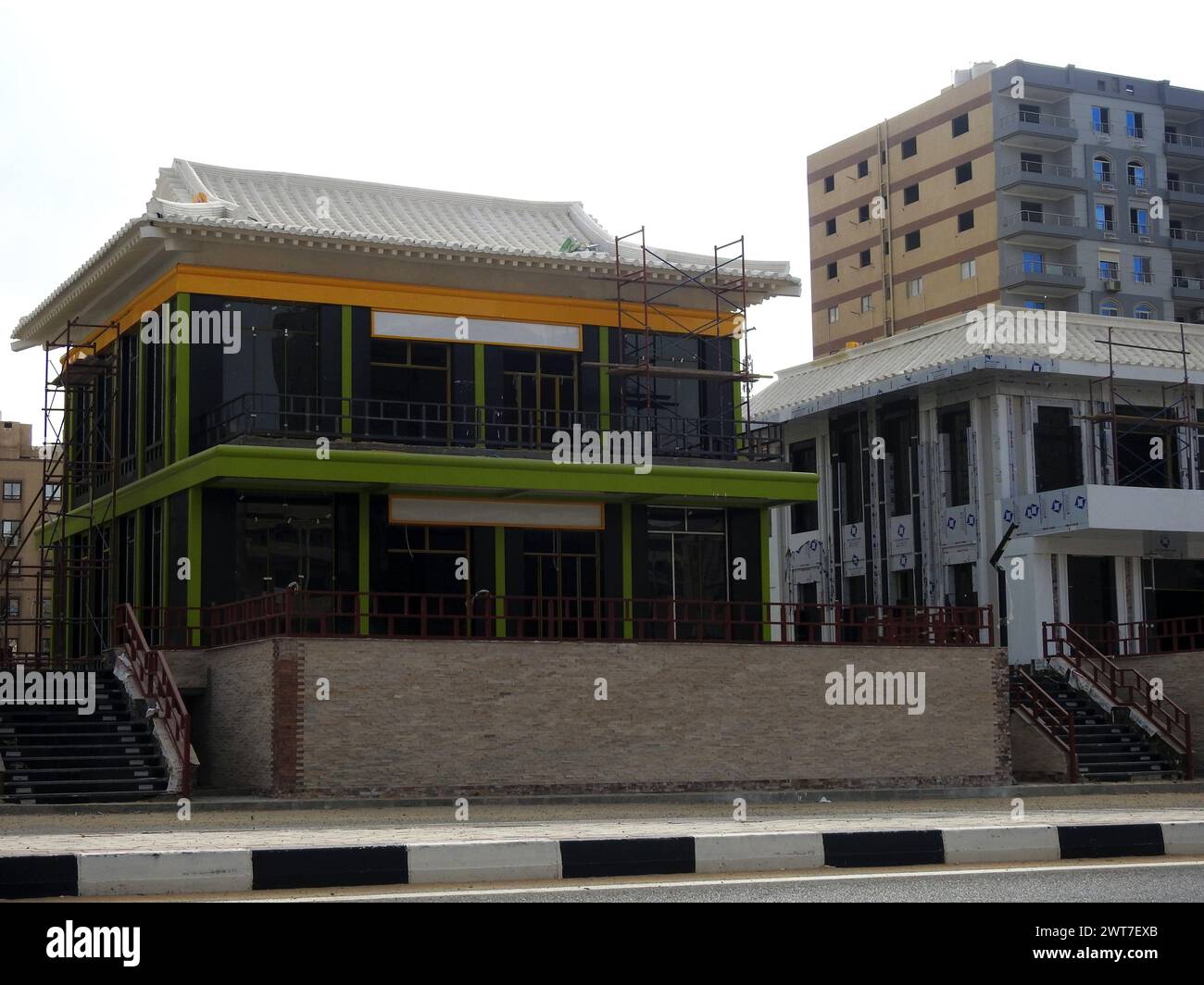 Cairo, Egypt, November 23 2022: new building that is still under ...