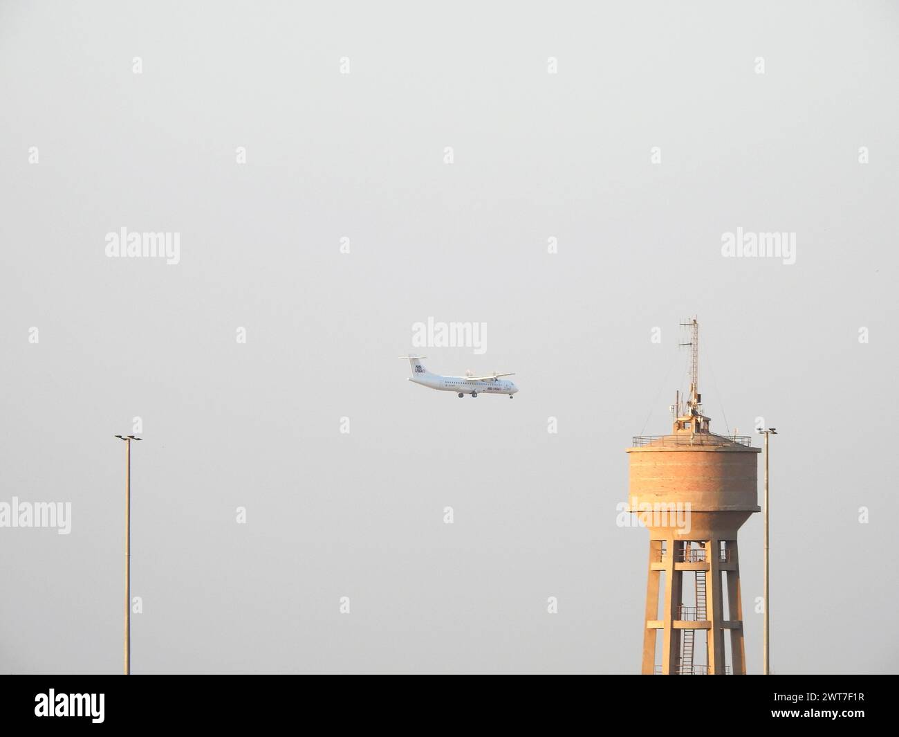 Cairo, Egypt, December 16 2022: Air Cairo plane ready to land in the ...