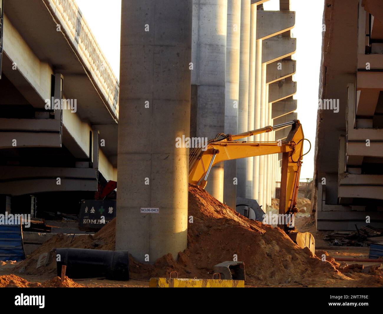 Cairo, Egypt, December 16 2022: Egypt monorail columns and tracks under ...