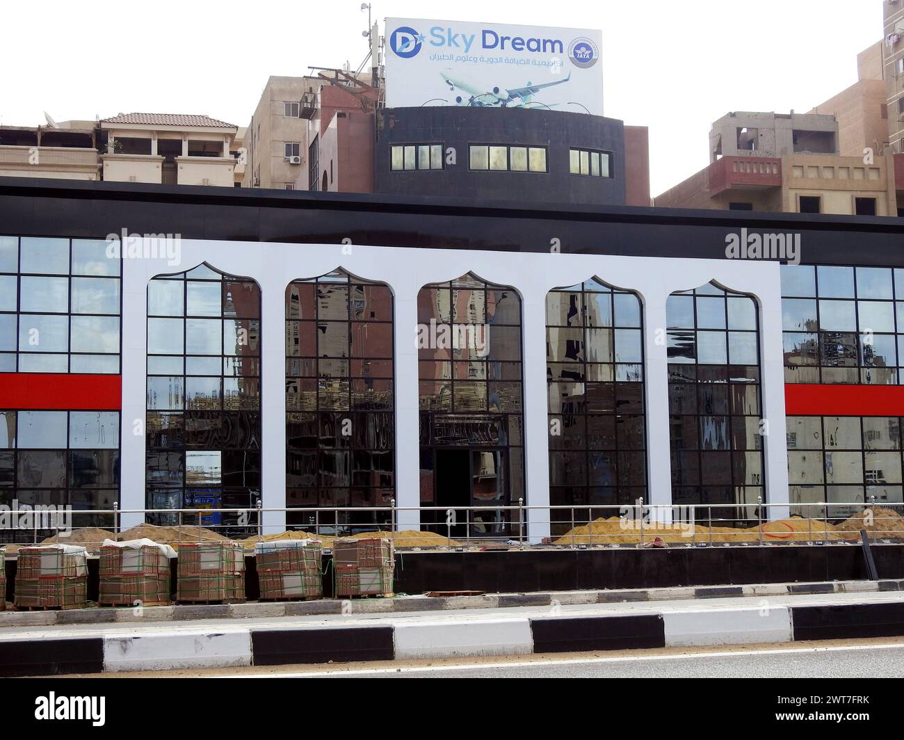 Cairo, Egypt, November 23 2022: A new building that is still under ...