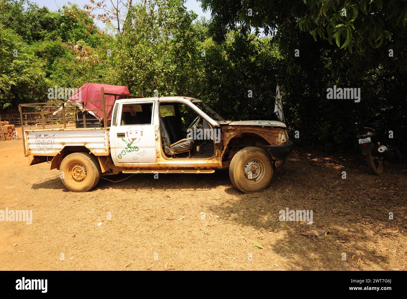 car repair after a breakdown, fixing broken parts of an automobile car ...
