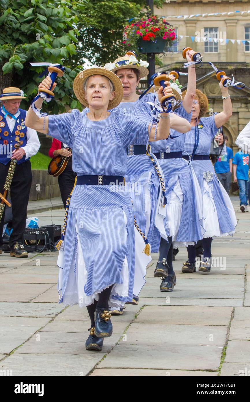 Milltown Cloggies Morris dancing at the Buxton day of dance Stock Photo ...