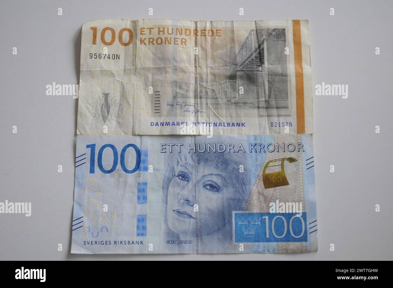 Copenhagen, Denmark /16 March 2024/Nordic currency Swedish kronor and ...