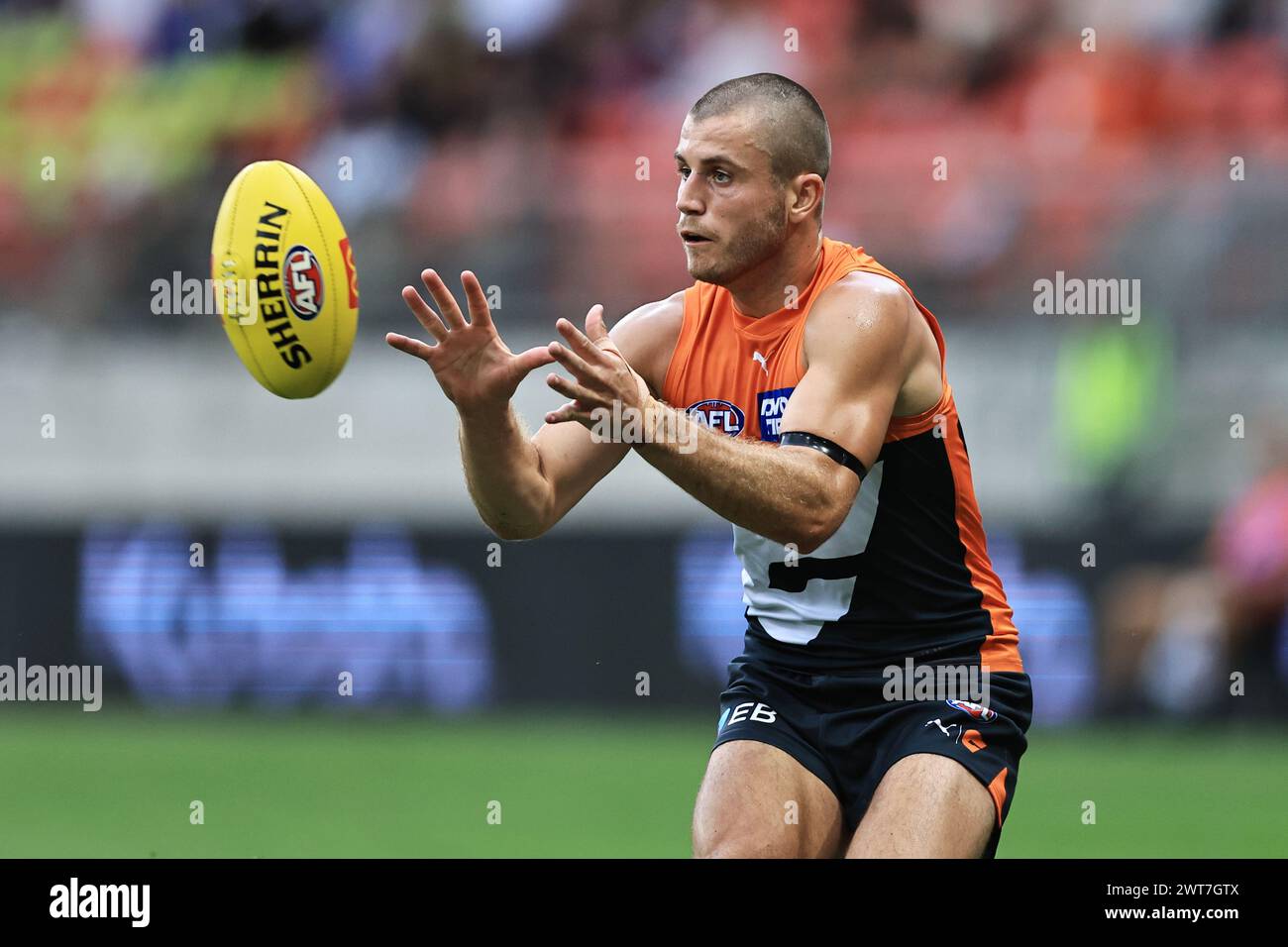Sydney, Australia. 16th Mar, 2024. Xavier O'Halloran of the Giants ...