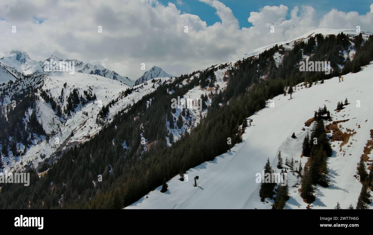 Snow Alp mountain range landscape Stock Photo - Alamy