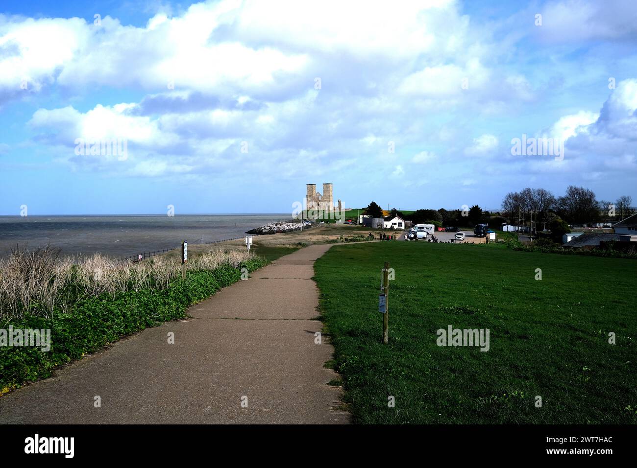 reculver village and coastal resort,east kent,uk march 2024 Stock Photo ...