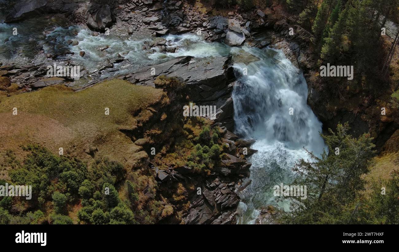 Krimml Waterfalls in Austrian Alps Stock Photo - Alamy