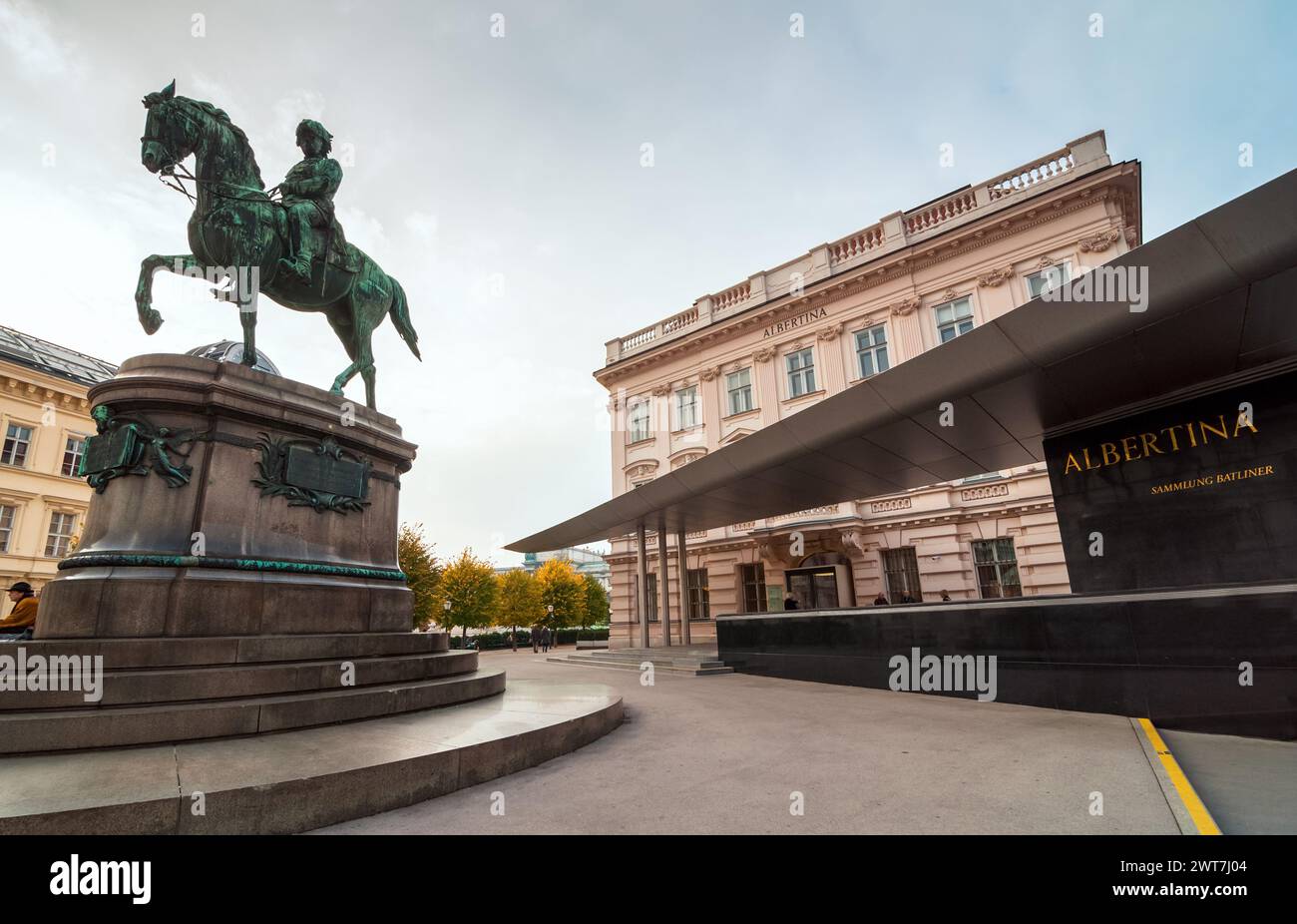 Archduke Albrecht monument and Albertina museum in the Innere Stadt of ...