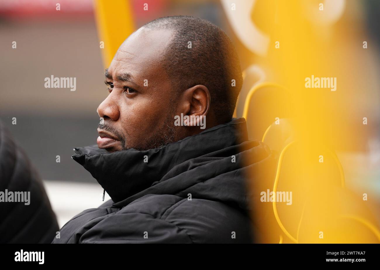 Coventry City first-team coach Dennis Lawrence before the Emirates FA ...