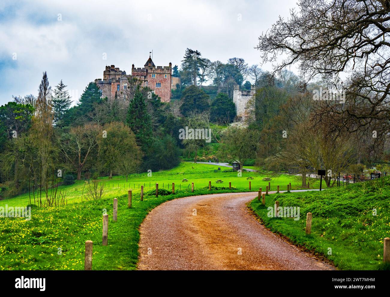 Dunster Castle & Water mill, Somerset. UK Stock Photo - Alamy