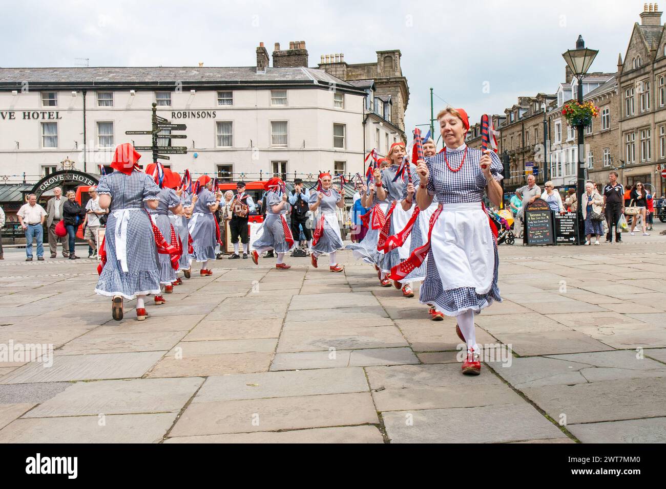 Poynton Jemmers Morris dancing at the Buxton day of dance Stock Photo ...