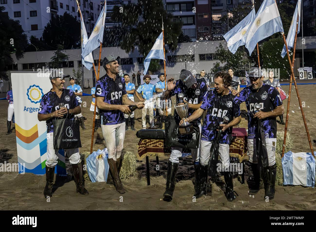 The Cavalier team, winners of the Open Horseball Argentina final ...