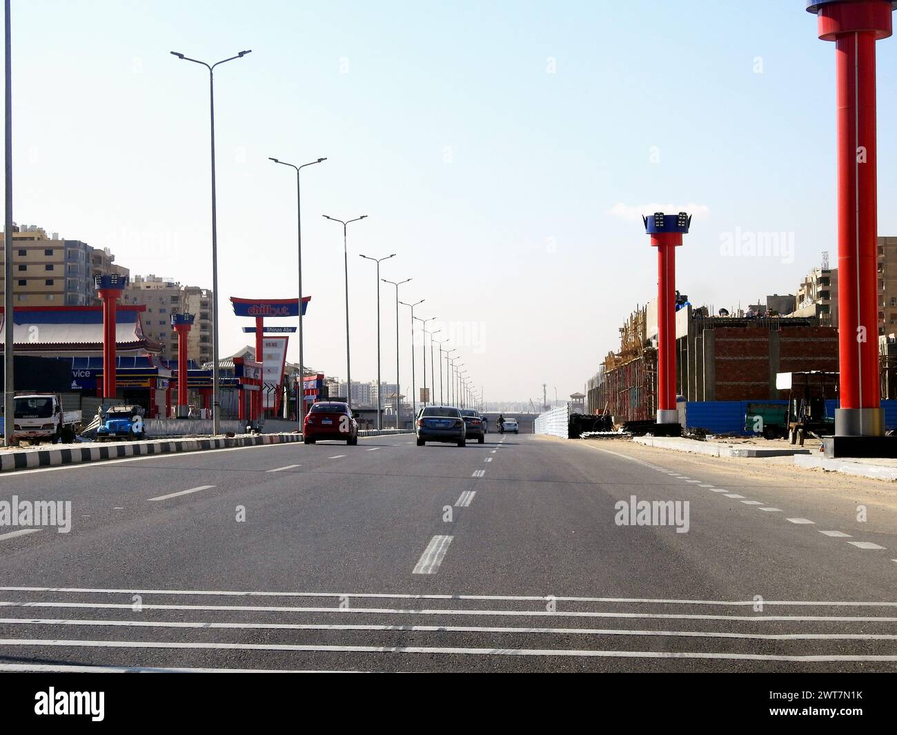 Cairo, Egypt, December 7 2022: Shinzo Abe axis patrol highway in Egypt ...