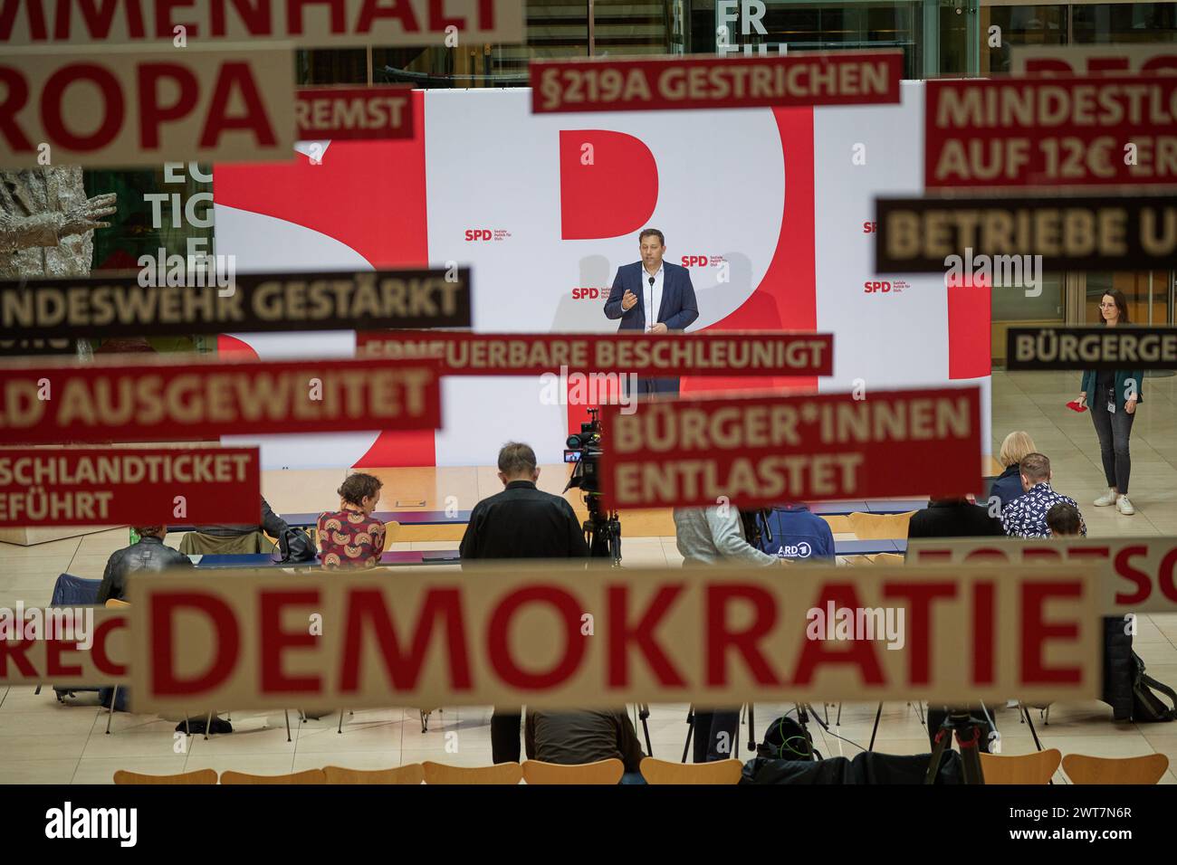 Berlin, Germany. 16th Mar, 2024. Lars Klingbeil (SPD), Federal Chairman ...