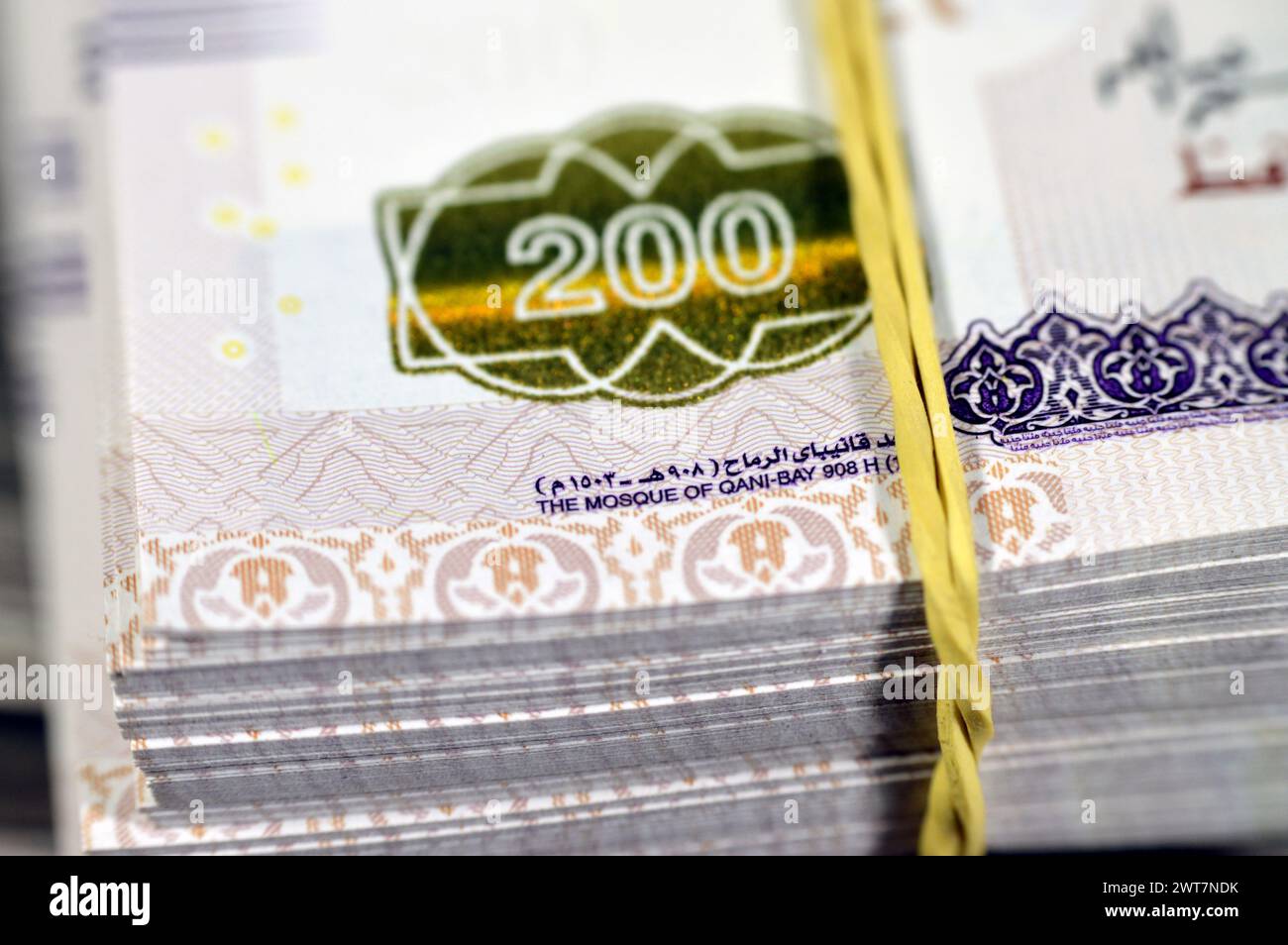 Pile and Stack of Egypt money thousands of Pounds currency banknotes ...