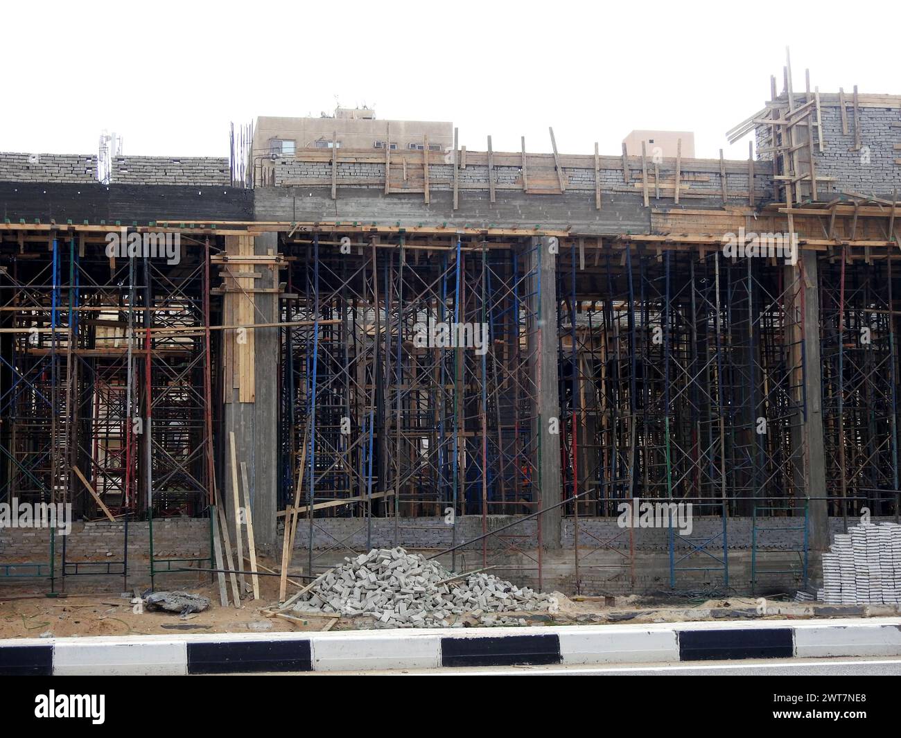 Cairo, Egypt, November 23 2022: A new building that is still under ...