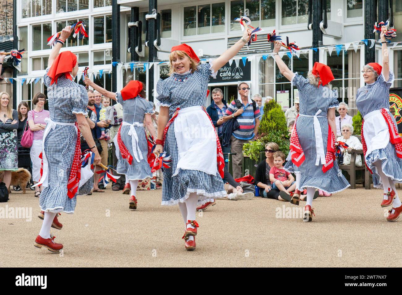 Poynton Jemmers Morris dancing at the Buxton day of dance Stock Photo ...