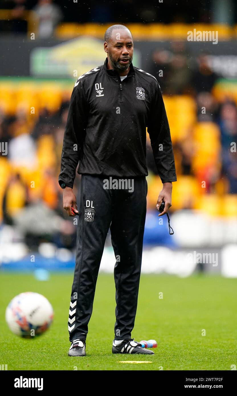 Coventry City first-team coach Dennis Lawrence before the Emirates FA ...