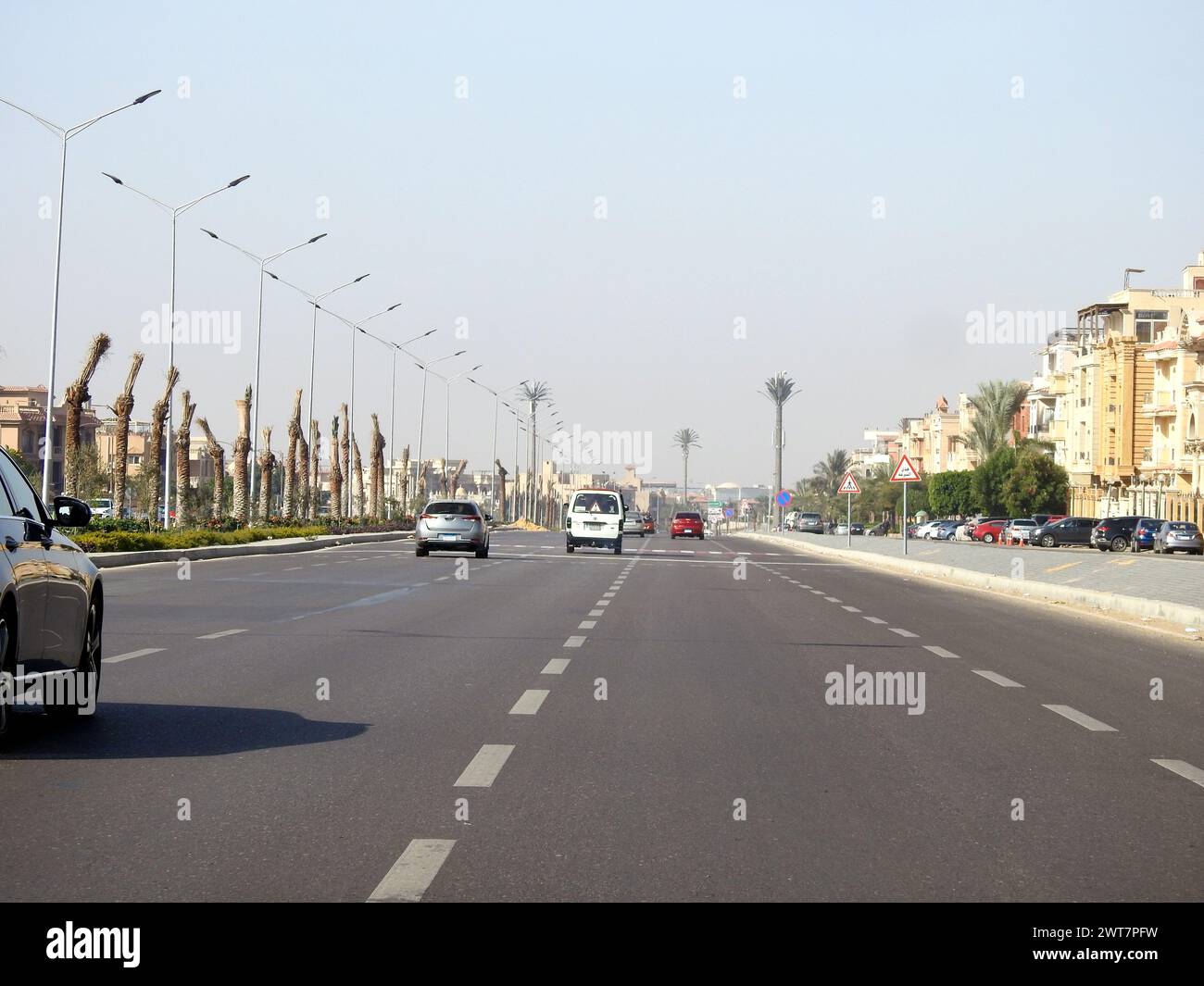 Cairo, Egypt, December 14 2022: Naguib Mahfouz Axis highway in 1st ...