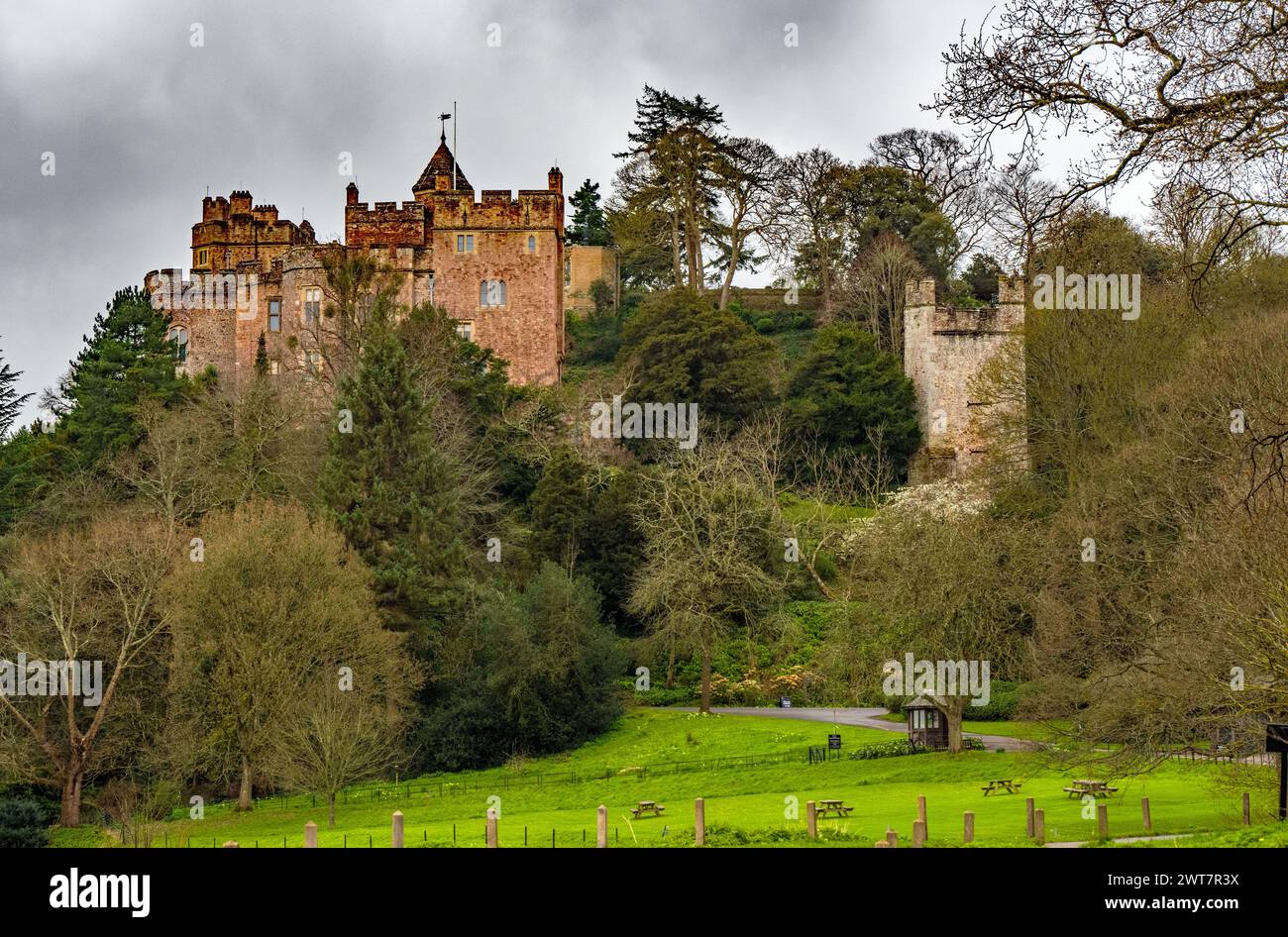 Dunster Castle & Water mill, Somerset. UK Stock Photo - Alamy