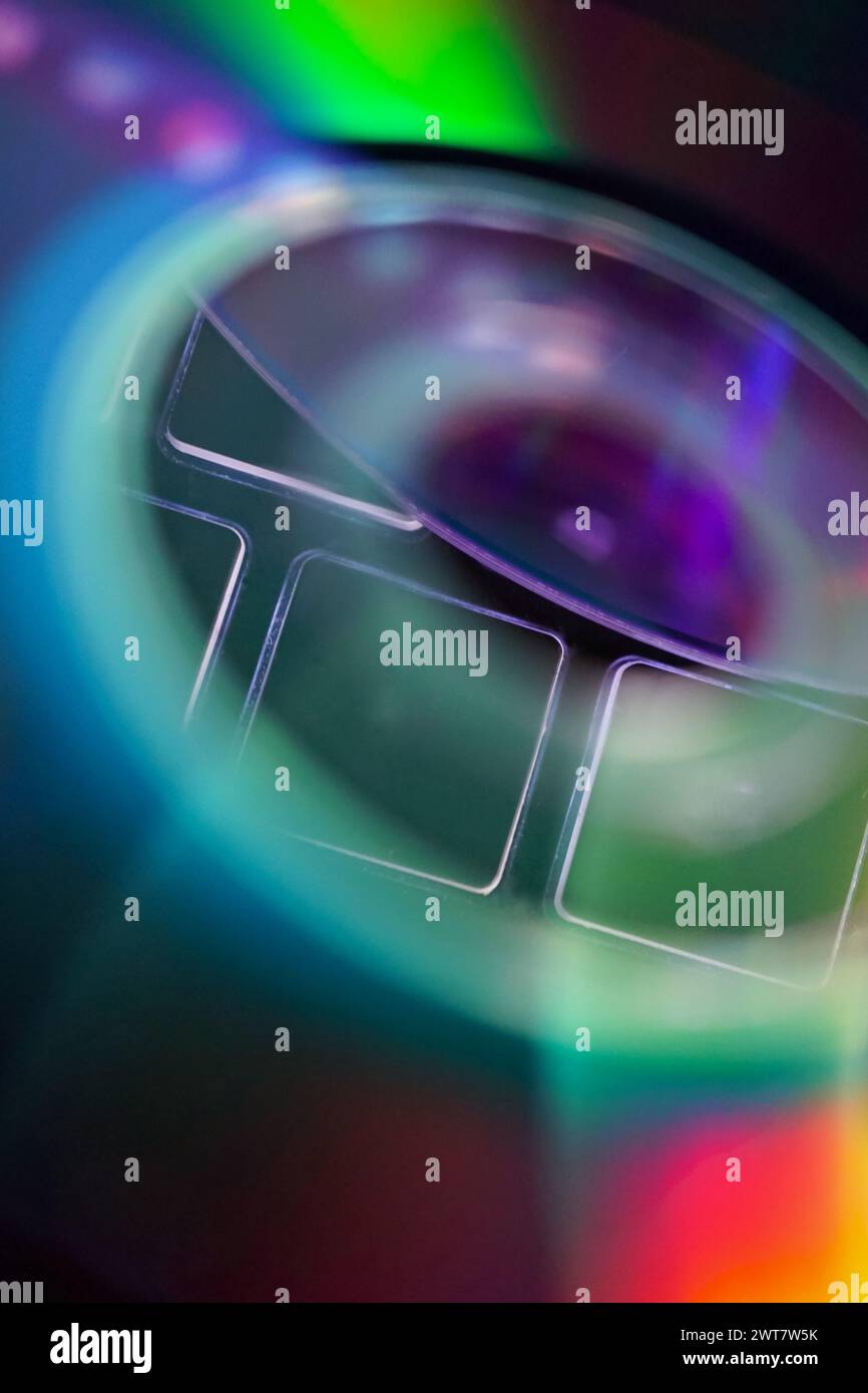 Light and colors reflected on a compact disc Stock Photo - Alamy