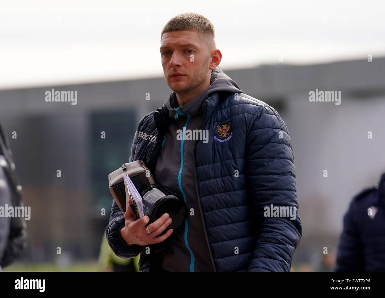 St Johnstone's Liam Gordon arrives ahead of the cinch Premiership match ...