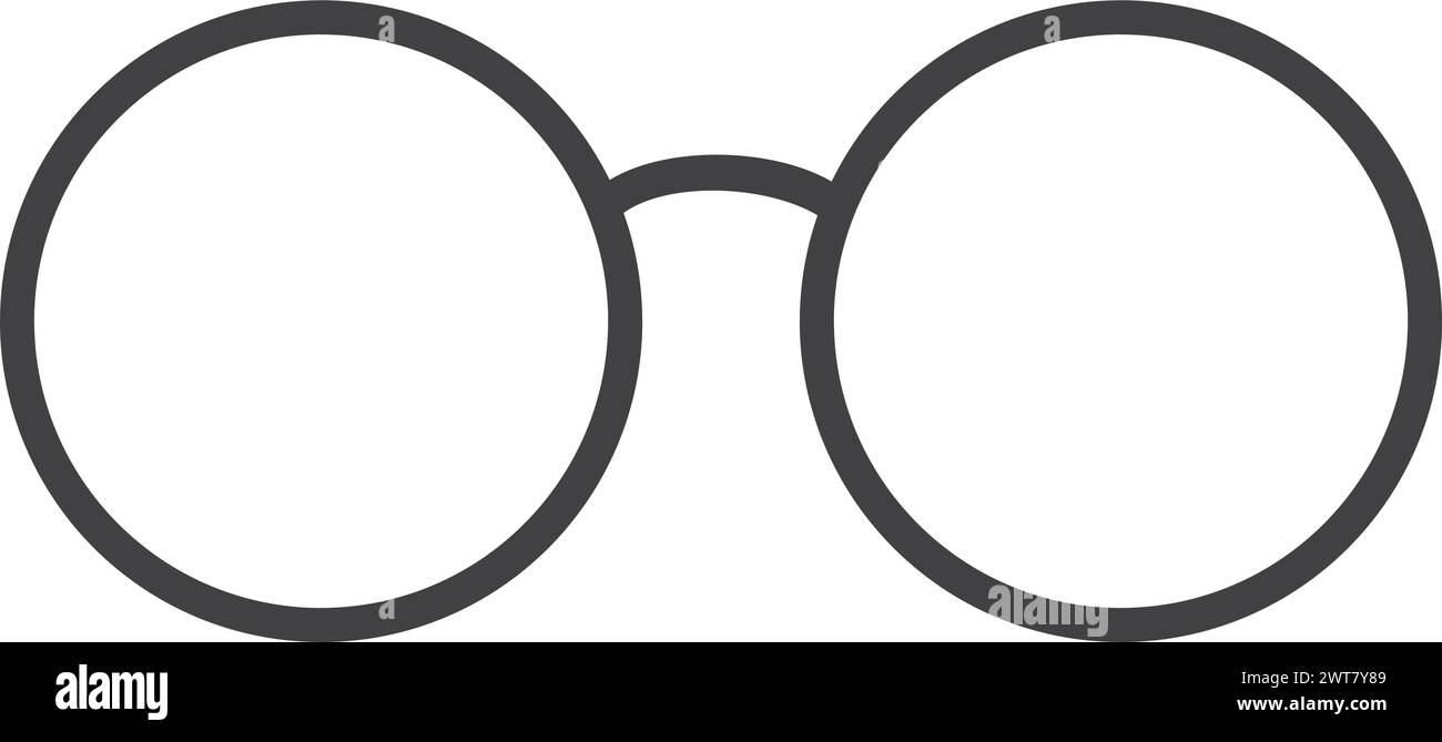 Retro round spectacles icon. Glasses frame symbol Stock Vector Image ...