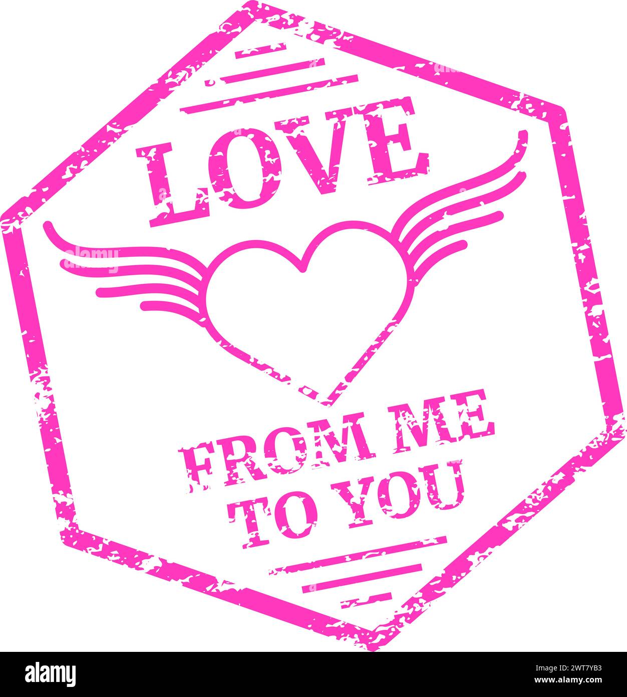 Romantic post stamp. Love mail grunge label Stock Vector Image & Art ...