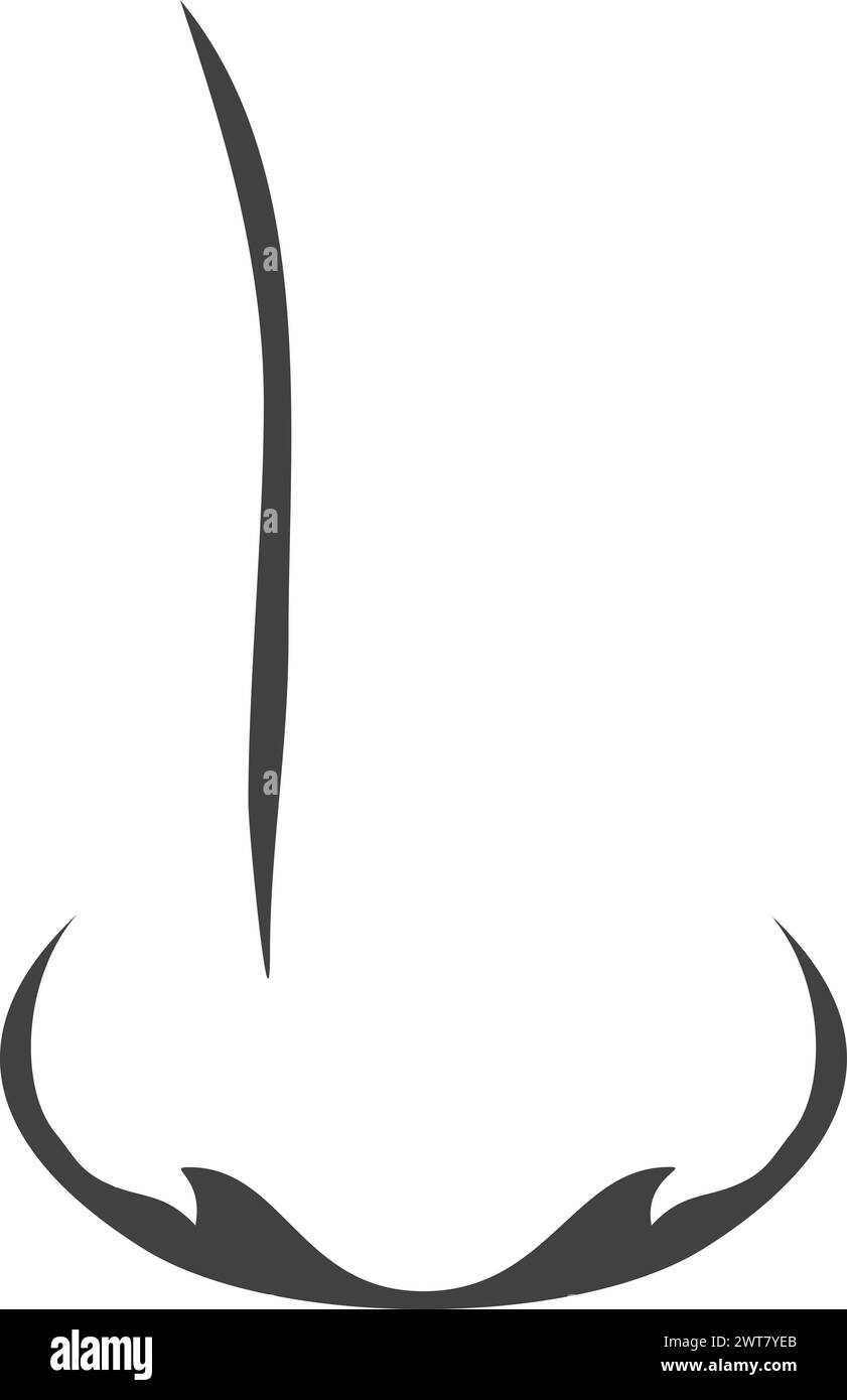 Nose icon. Smell symbol. Facial feature. Sense organ Stock Vector Image ...