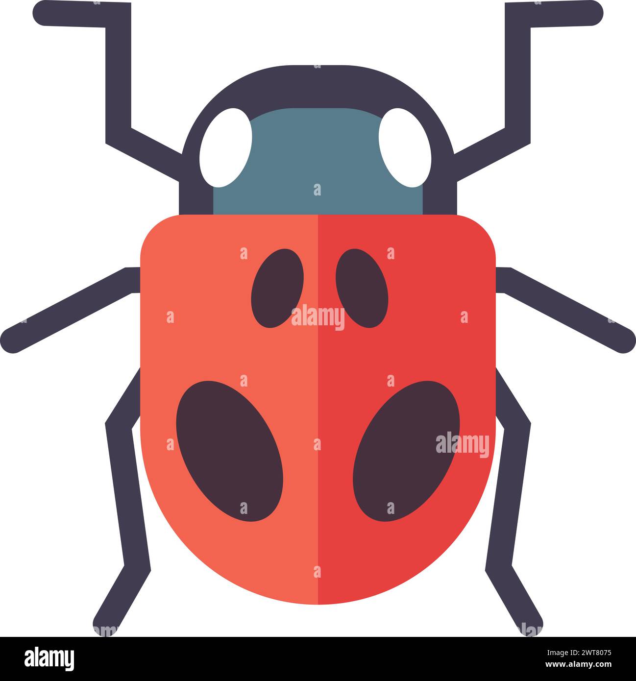 Ladybug icon. Red ladybird beetle. Nature symbol Stock Vector Image ...