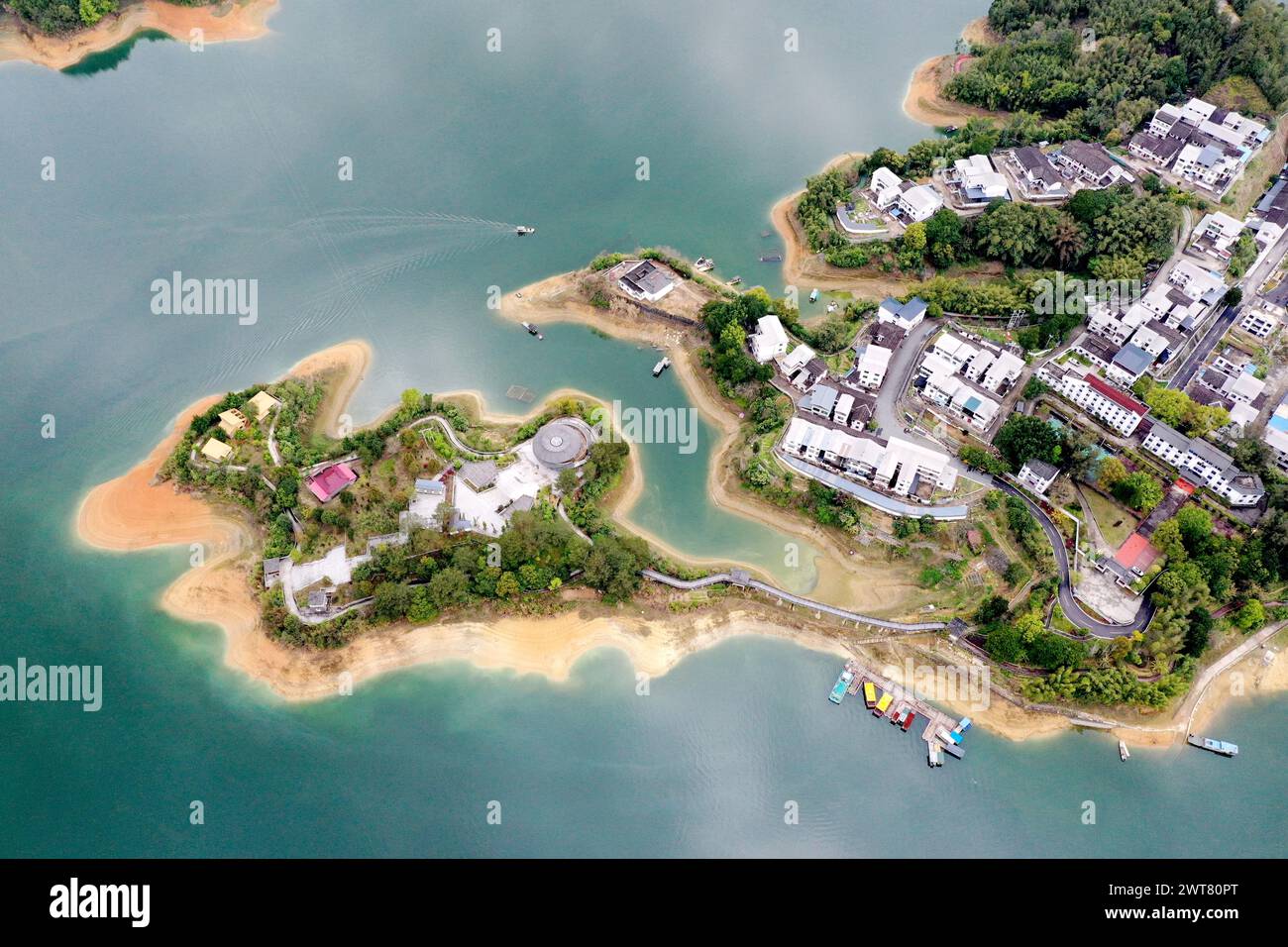 Photo taken on March 16, 2024 shows the scenery of Liyang Village of ...