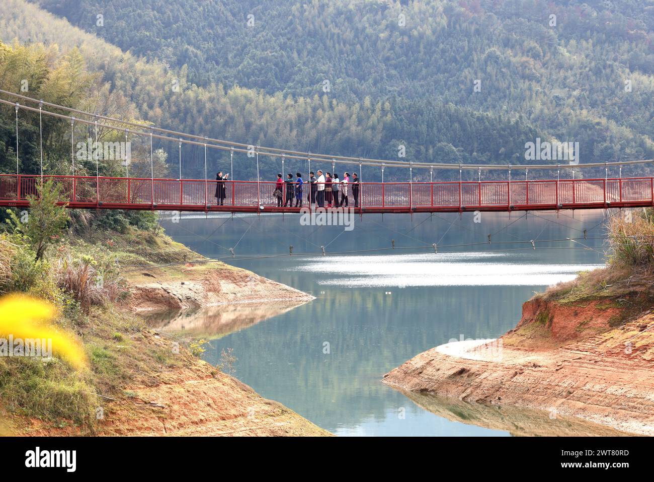 Photo taken on March 16, 2024 shows the scenery of Liyang Village of ...