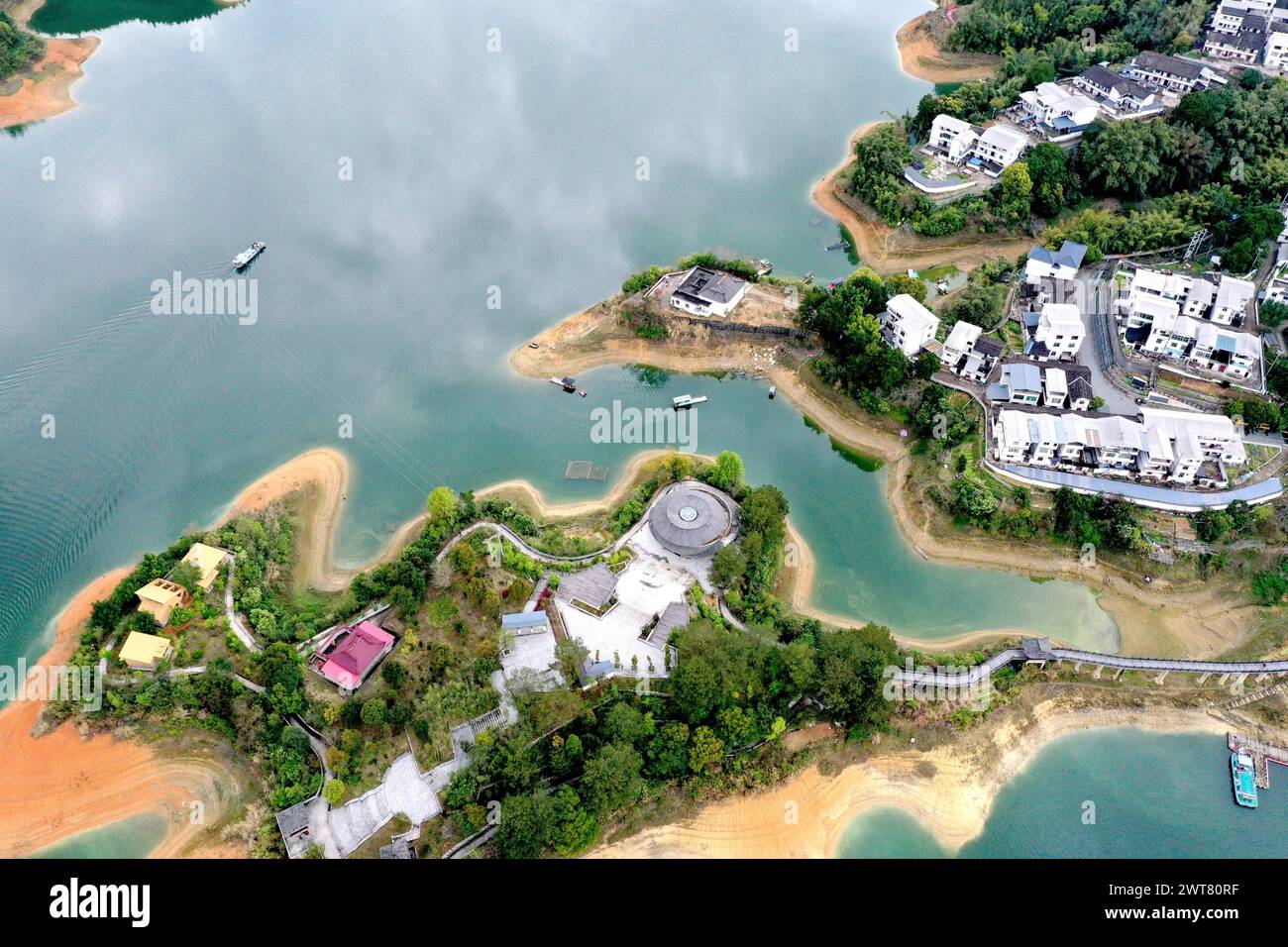 Photo taken on March 16, 2024 shows the scenery of Liyang Village of ...