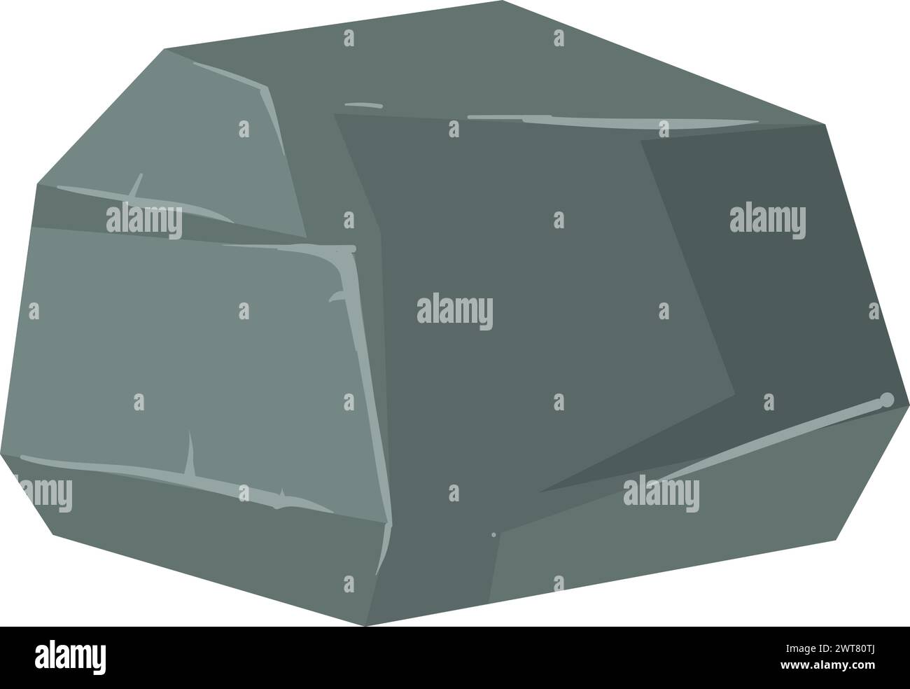 Stone boulder. Cartoon rock. Natural mountain element Stock Vector ...