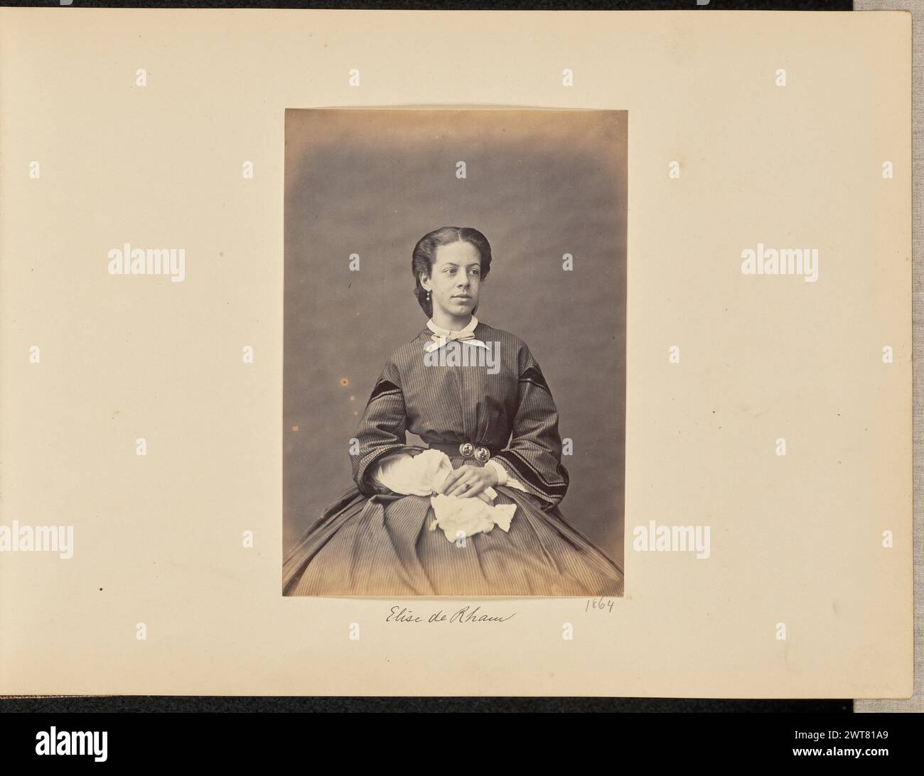 Elise de Rham. Possibly Charles de Rham, photographer (American, 1822 ...