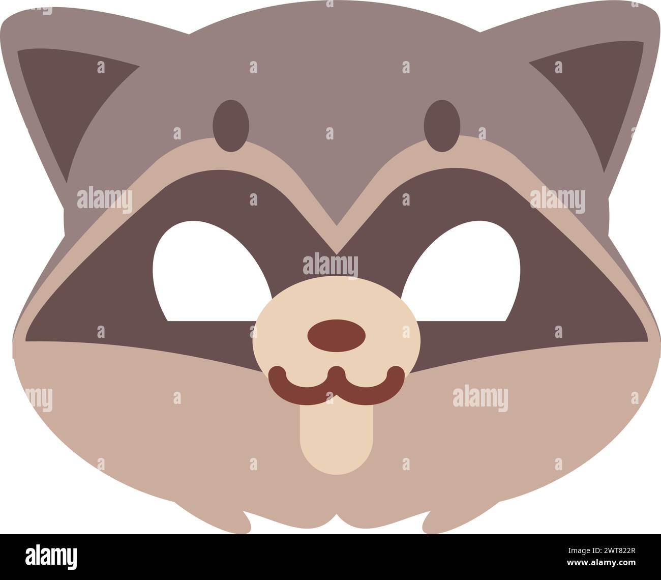 Raccoon mask. Party mascot. Funny kid costume Stock Vector Image & Art ...