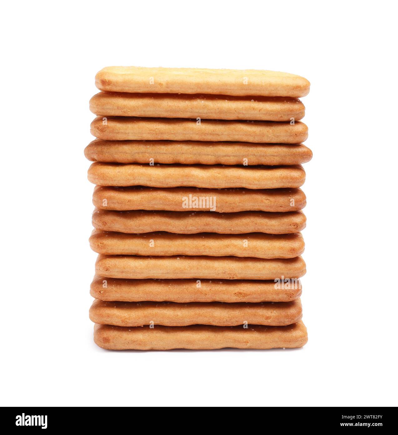 Tasty crispy square crackers isolated on white Stock Photo - Alamy