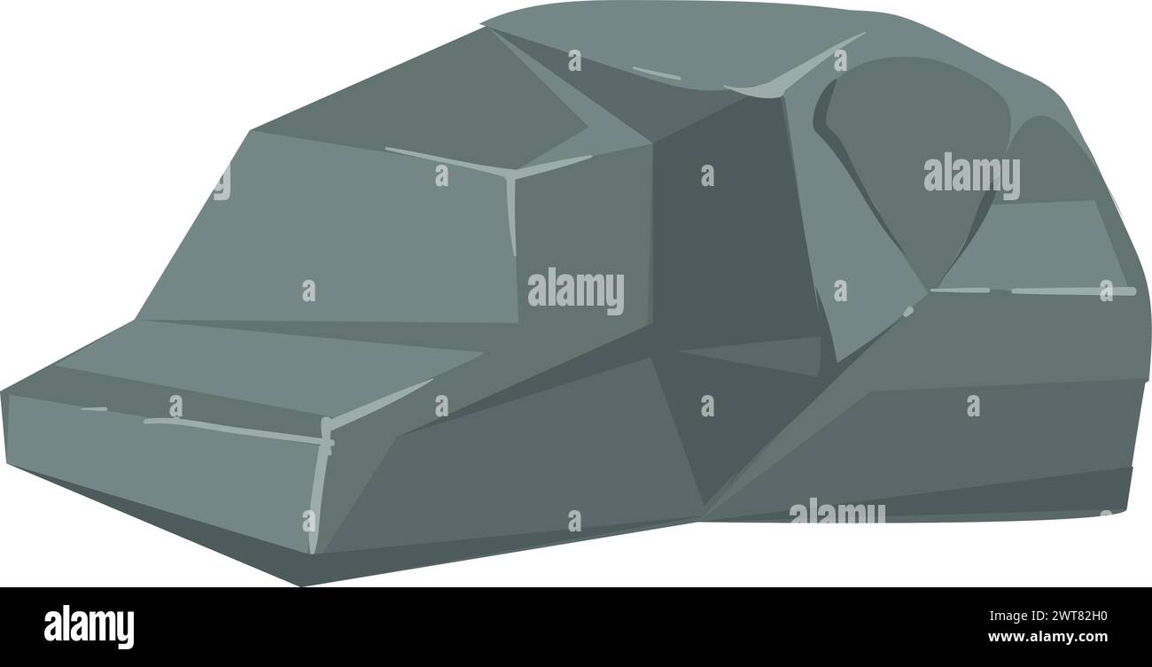 Rock icon. Cartoon ground element for game landscape Stock Vector Image ...