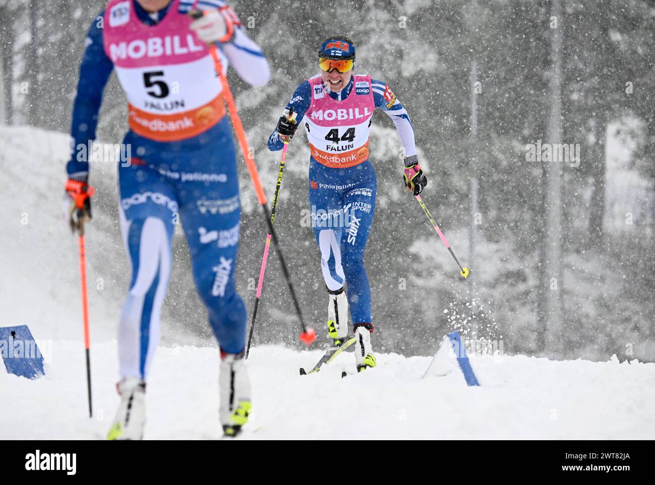 Falun, Sweden. 16th Mar, 2024. Kerttu Niskanen, Finland, won the Women ...