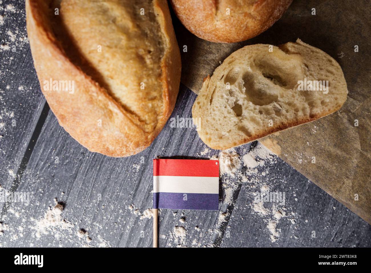 Augsburg, Bavaria, Germany - March 16, 2024: fresh French baguette ...