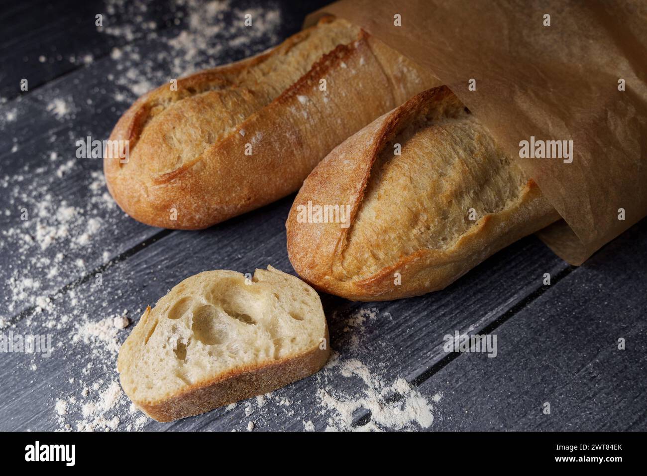 Augsburg, Bavaria, Germany - March 16, 2024: fresh baguette bread with ...
