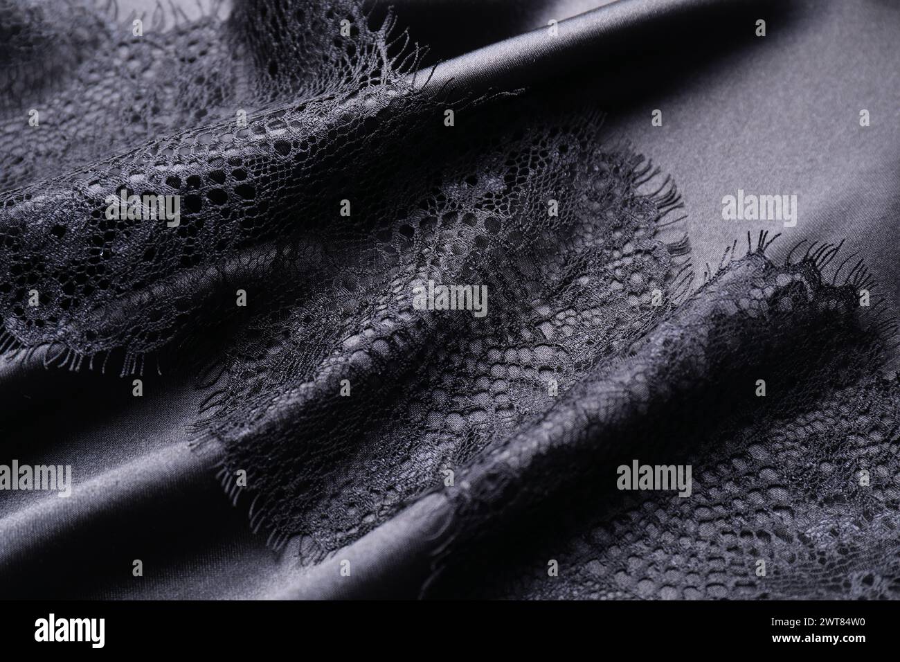 Seamless black lace pattern hi-res stock photography and images - Alamy